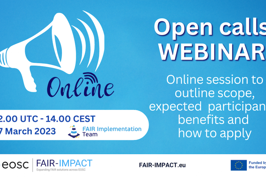Webinar: FAIR-IMPACT Open Call for Support | FAIR-IMPACT